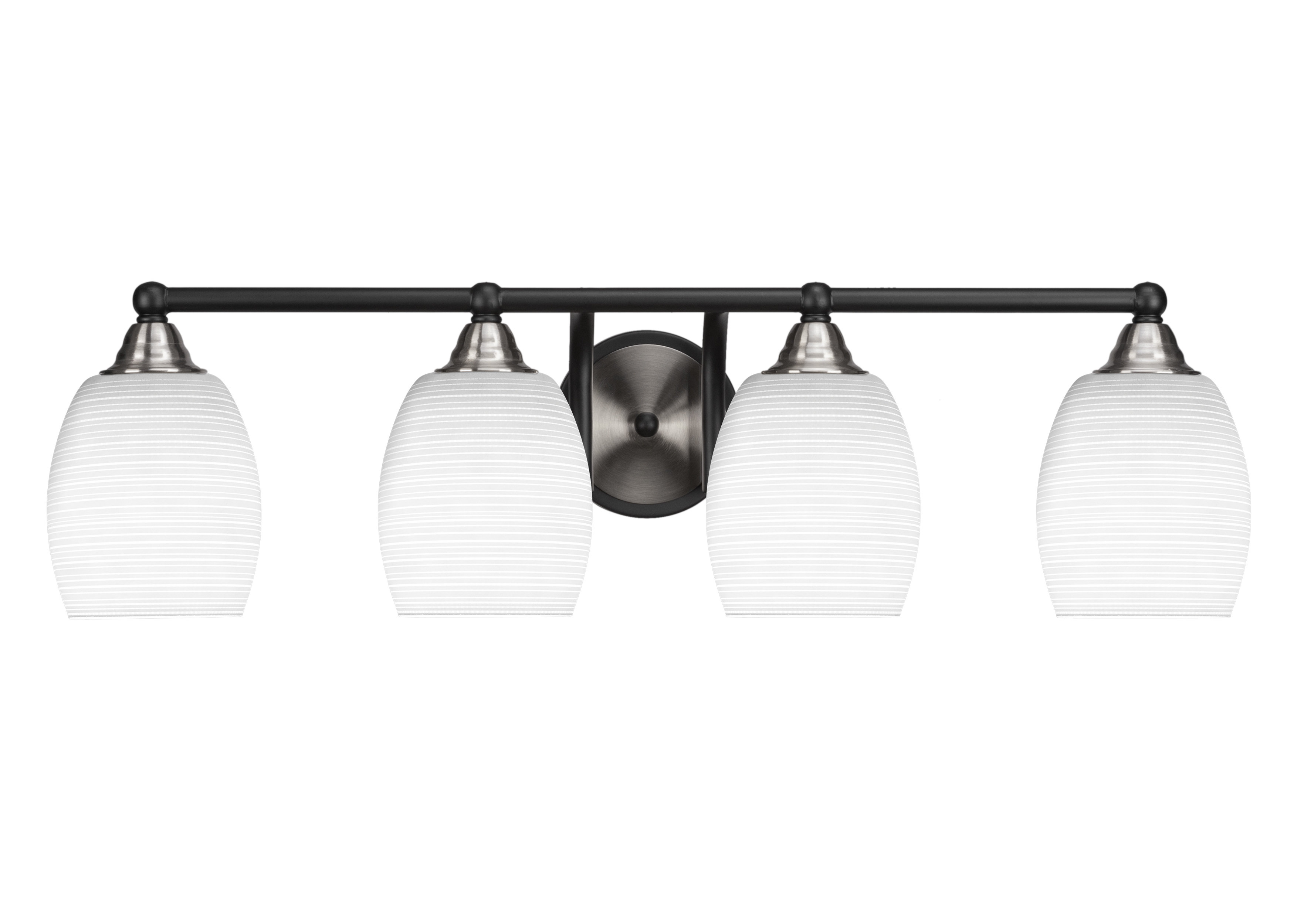 Longshore Tides Michell 4 Light Bath Bar Shown With 5" White Matrix Glass - Wayfair Canada